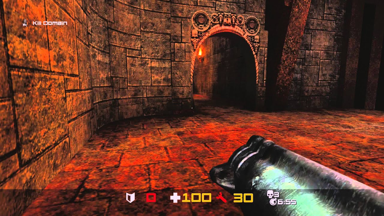 Quake Arena Arcade: 4 Man FFA on Cliffside (Xbox 360) - YouTube