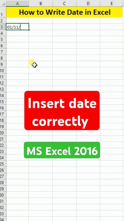How to write date in Excel - YouTube