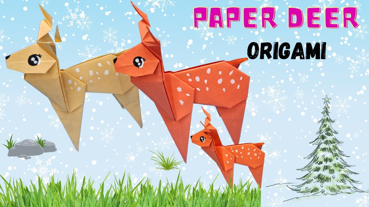 How to Make an Origami Deer – Simple Paper Craft Tutorial - YouTube