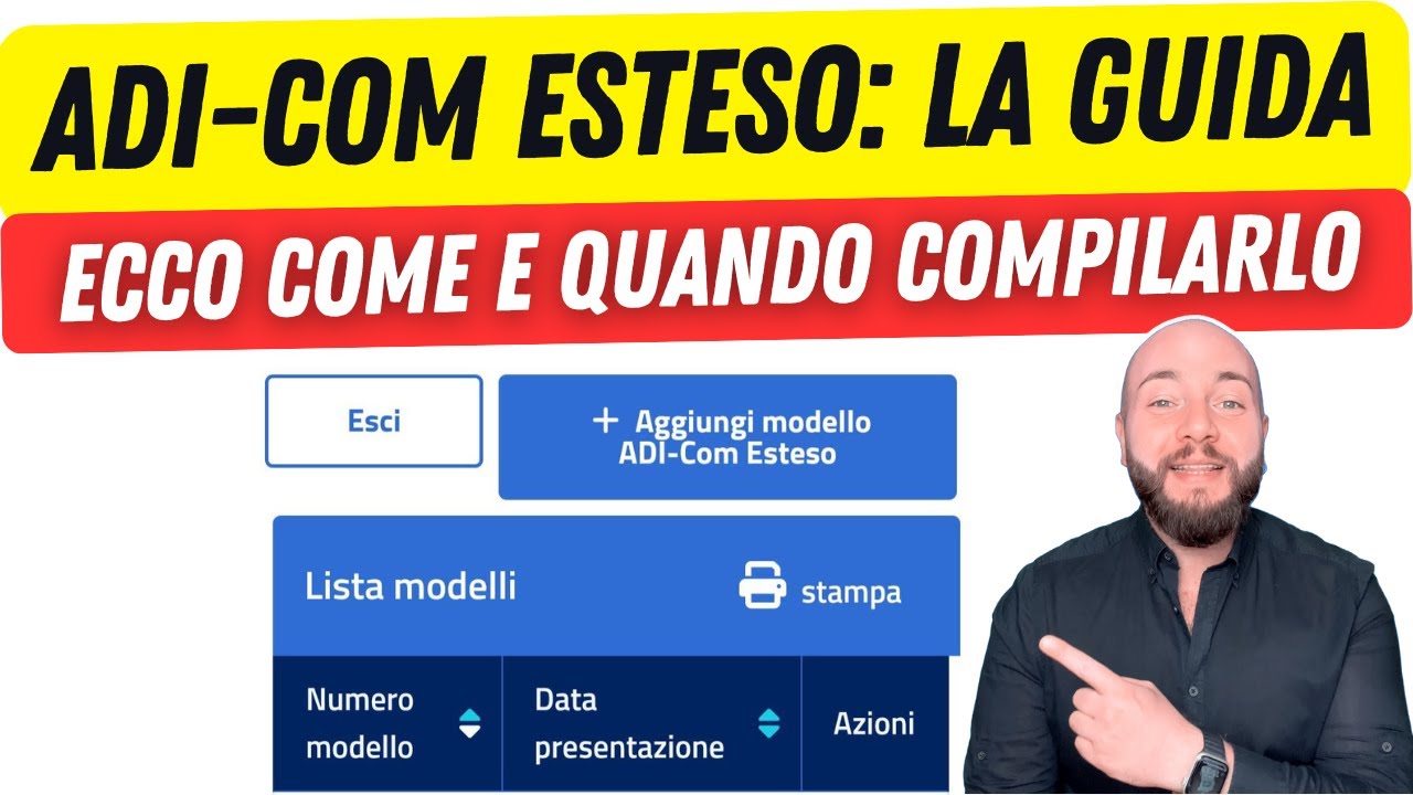 MODELLO ADI COM ESTESO: ecco la guida su come e quando compilarlo - YouTube