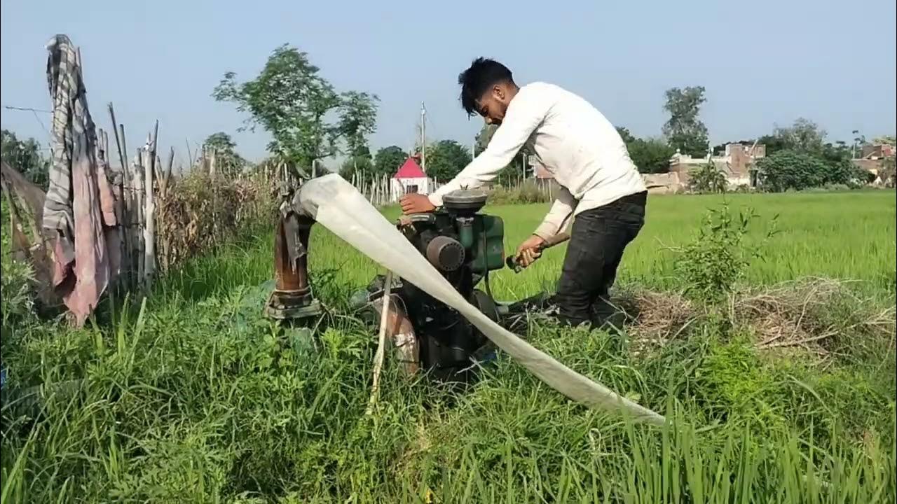 Pani Wala Diesel Waterpump 12hp Water Engine pump set machine l amazing diesel engine starting ...