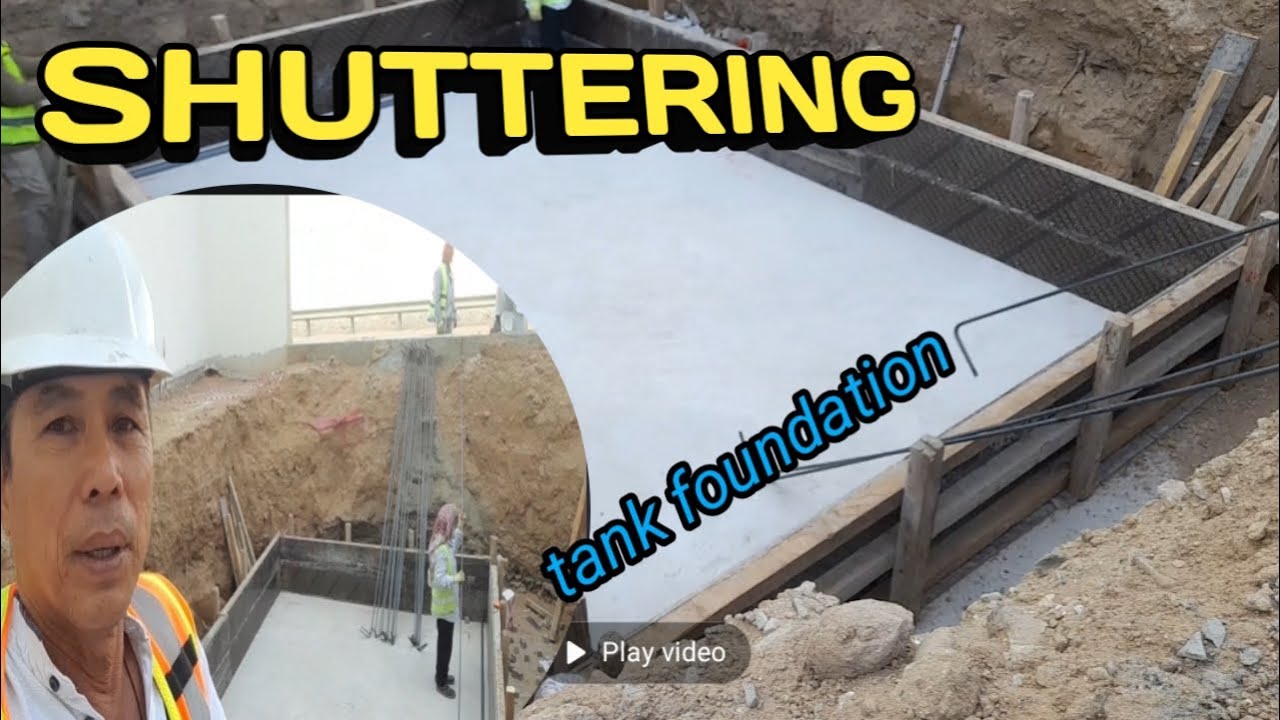 How to make shuterring /formwork for tank foundation - YouTube