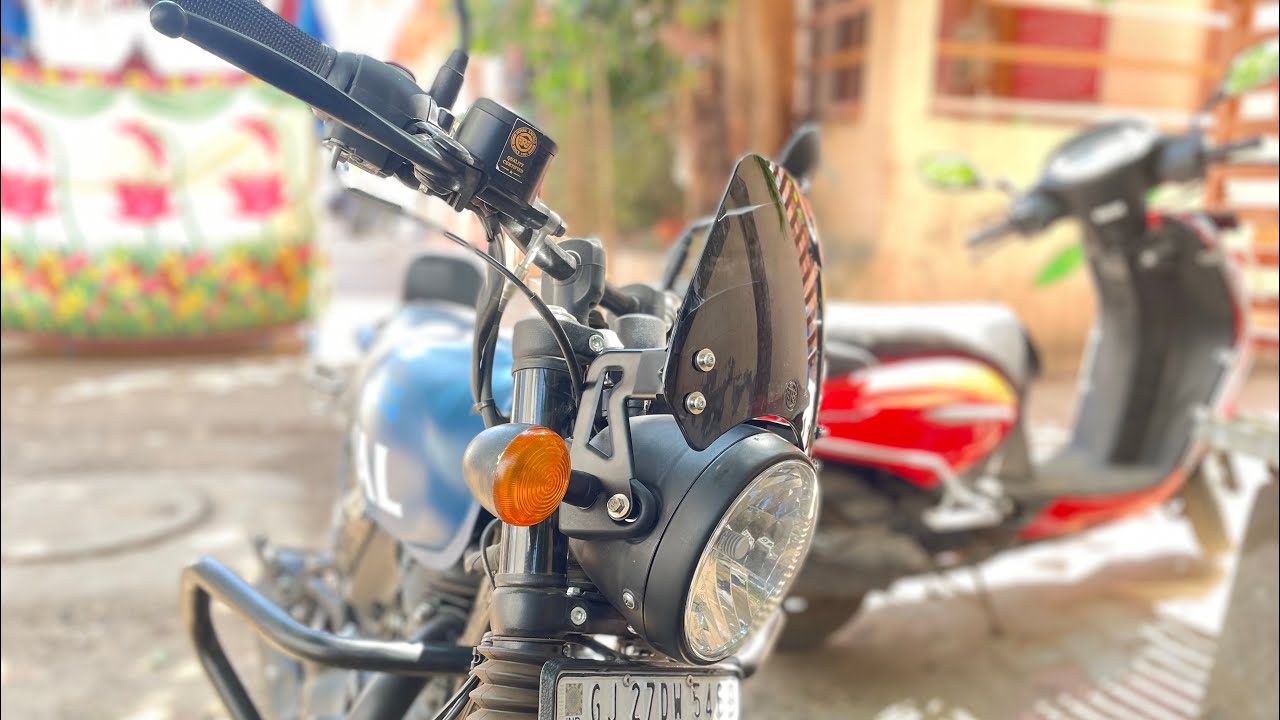 Royal Enfield hunter 350 Windshield - YouTube