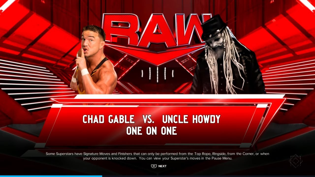 WWE Monday Night Raw Chad Gable vs Uncle Howdy - YouTube