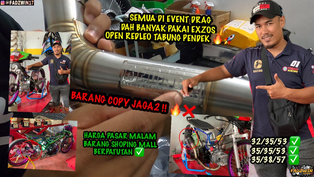 EXZOS OPEN REDLEO TABUNG PENDEK KELUAR POWER KAW2 ?? BARANG COPY JAGA2 ...