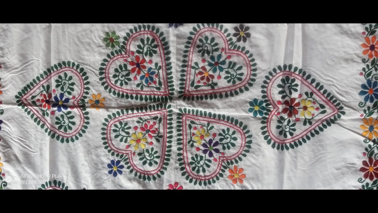 How to hand sindhi barth rumal new kadai design part 7 - YouTube