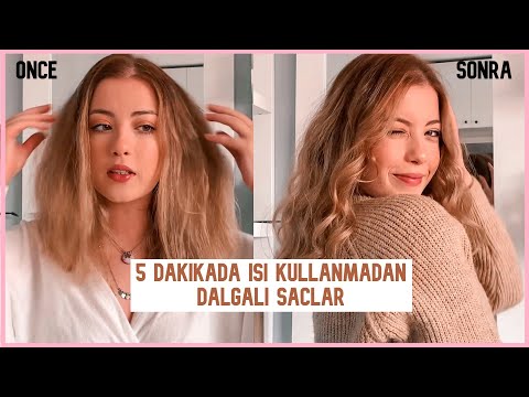 5 Dakikada Isı Kullanmadan Dalgalı Saçlar |MAŞA DALGALARI |Naz Güngör