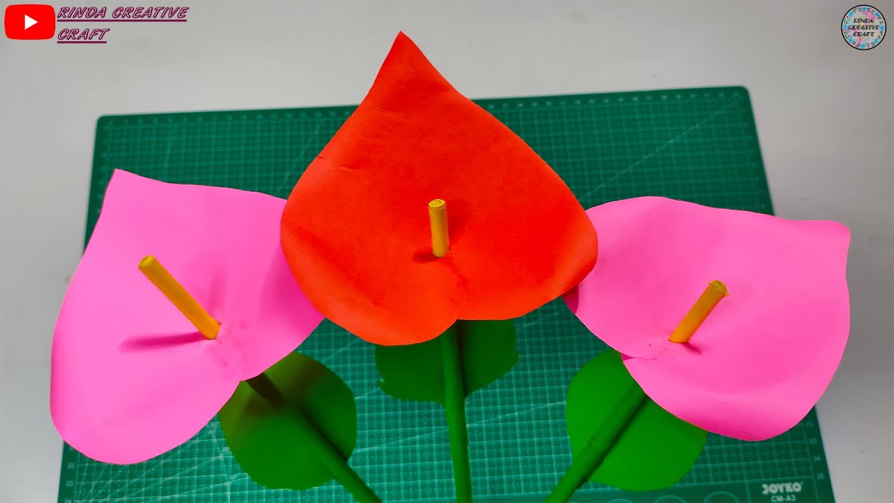 DIY Decor Room Flower | Cara Membuat Bunga Hias Dari Kertas | Bunga ...