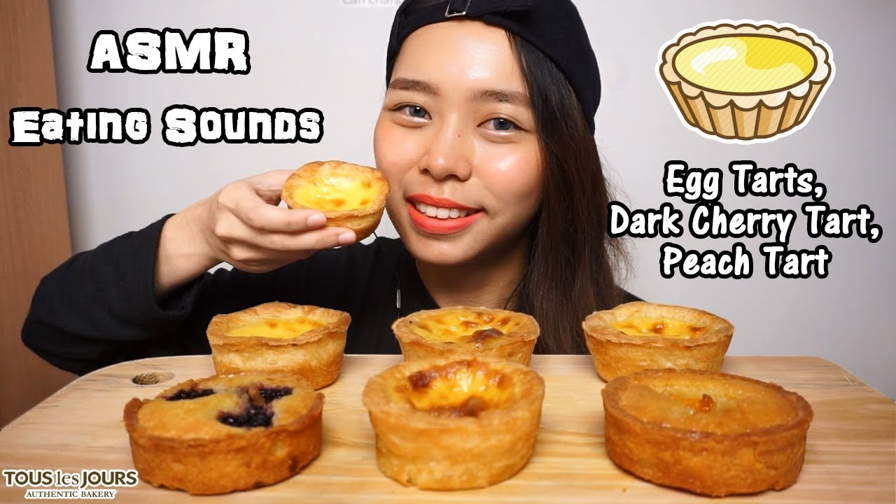 ASMR Egg Tarts | Soft Crispy Eating Sounds | No Talking - YouTube