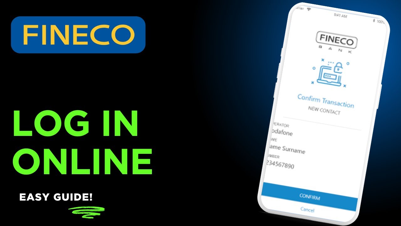How to login to FinecoBank online banking - Italy - YouTube
