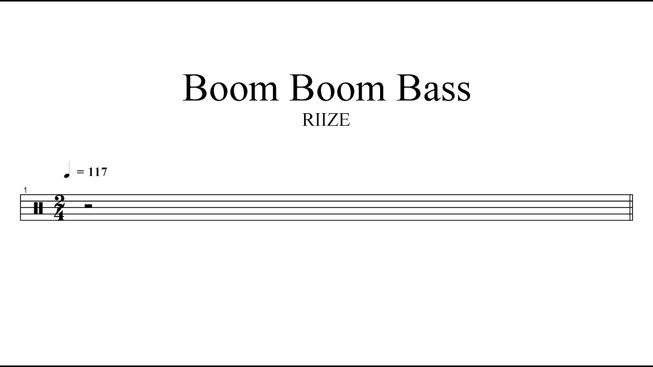 Riize Boom Boom Bass Drum Sheet Music Youtube