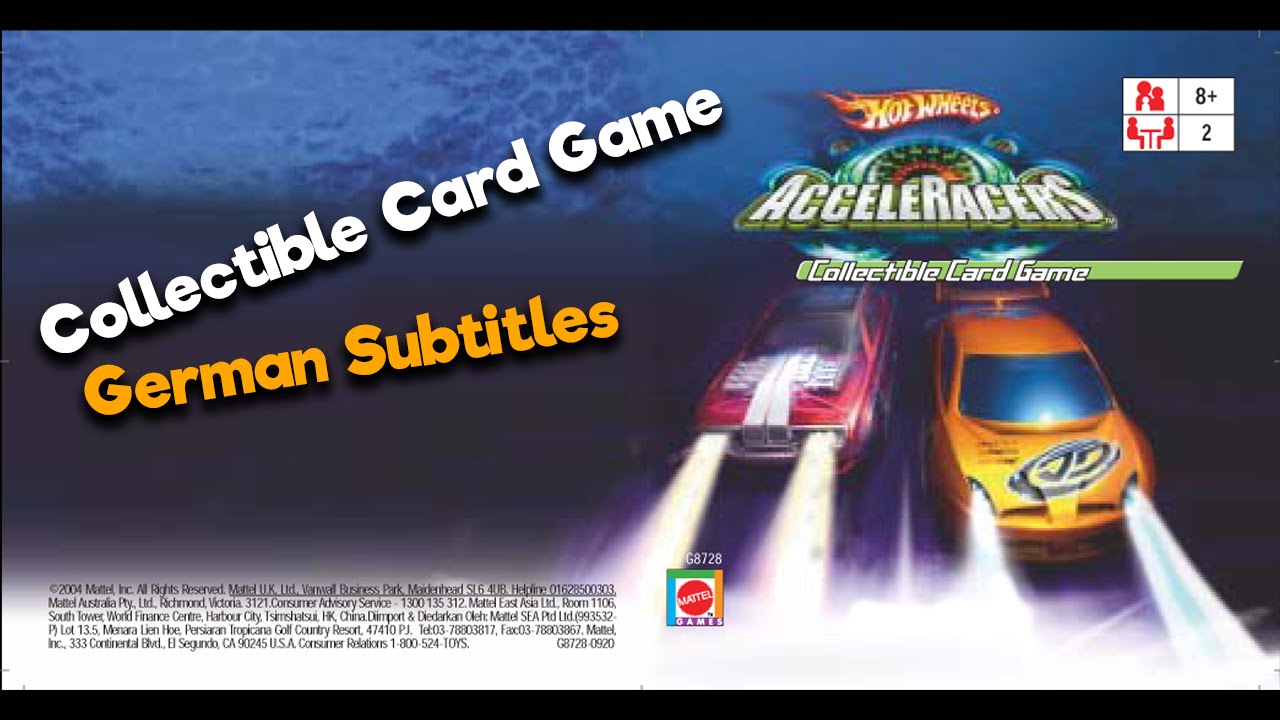 Hot Wheels AcceleRacers - Collectible Card Game Instructions German ...