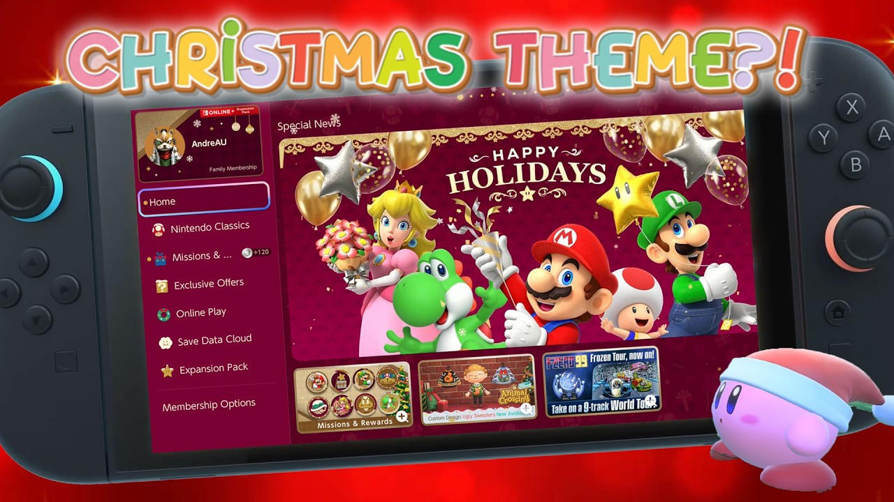 Nintendo Quietly Added a Christmas Theme to Your Switch...and Kirby Air ...