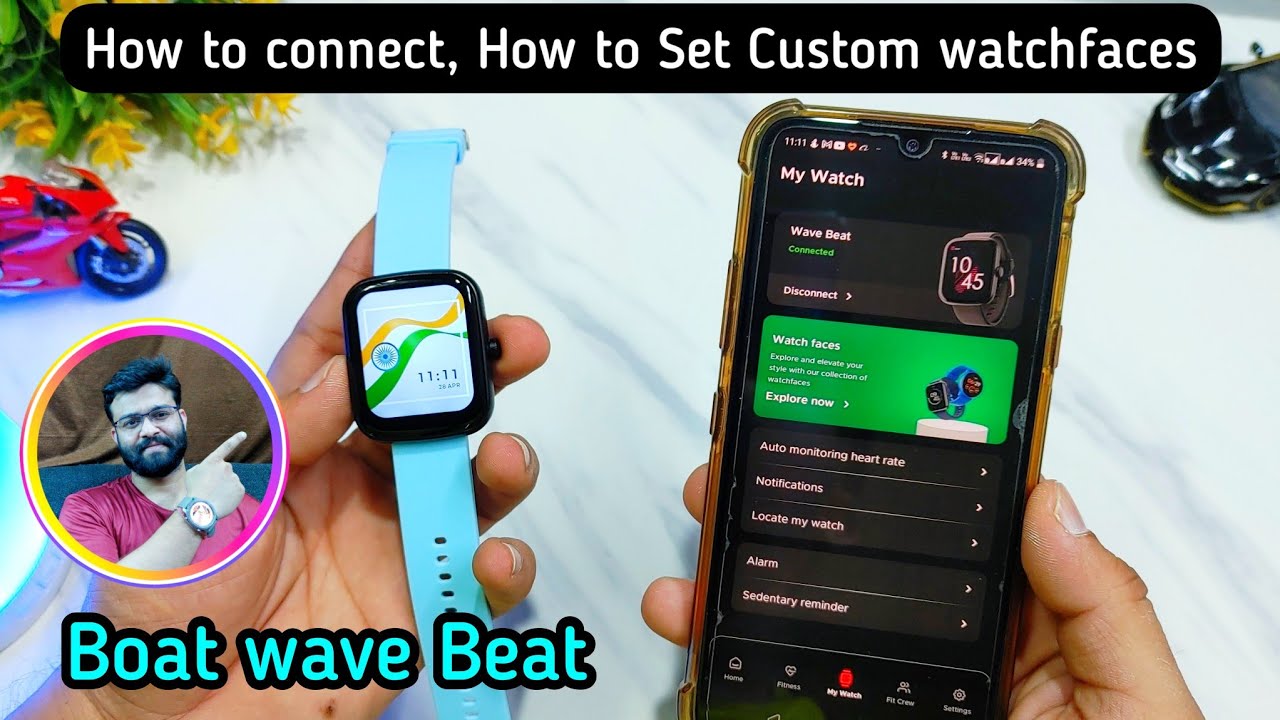 how to connect boat wave beat // How to set custom watchface - YouTube