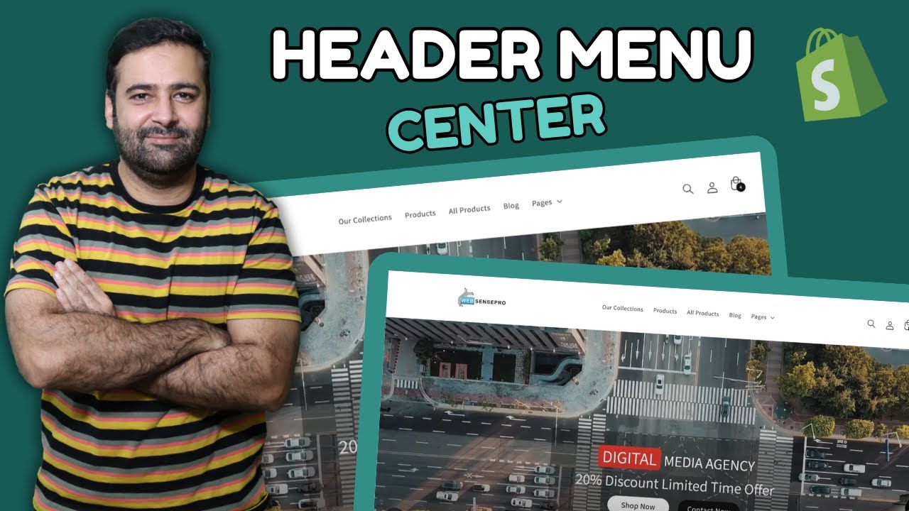 How To Center The Header Menu in Shopify [Dawn Theme] - YouTube