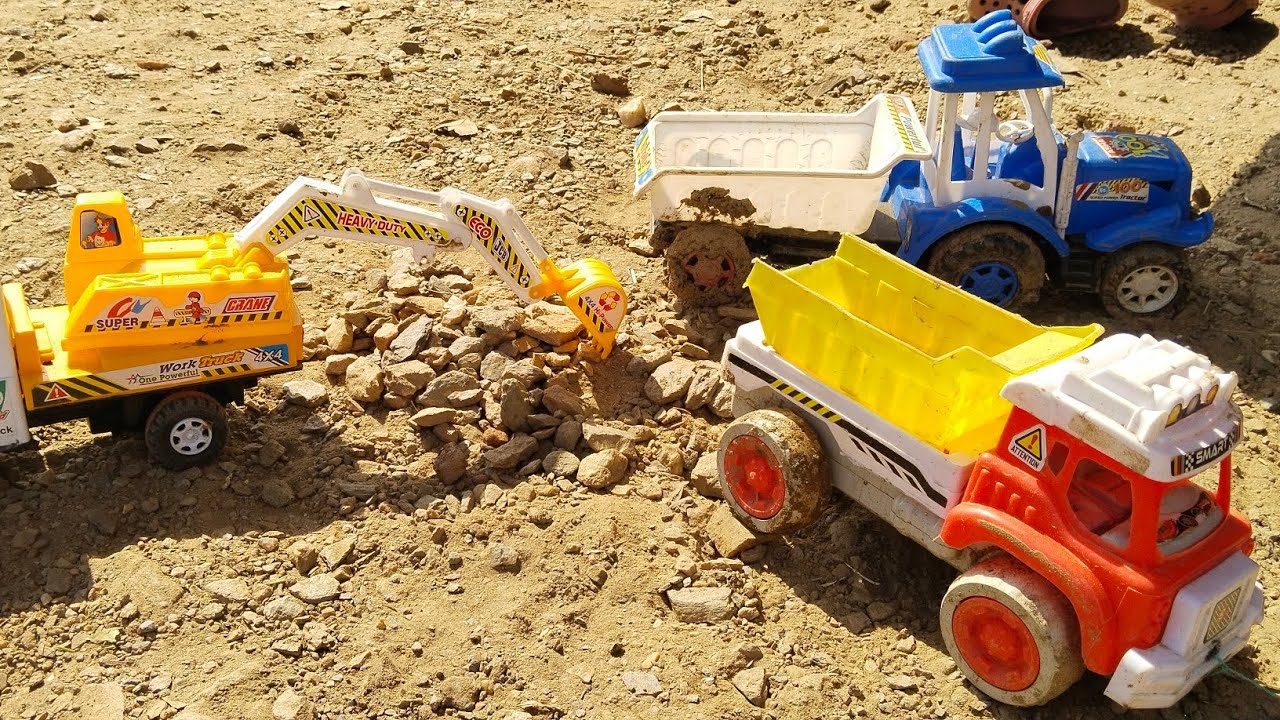 new mini dumper loding JCB lodging tractor bulldozer loading tata ...