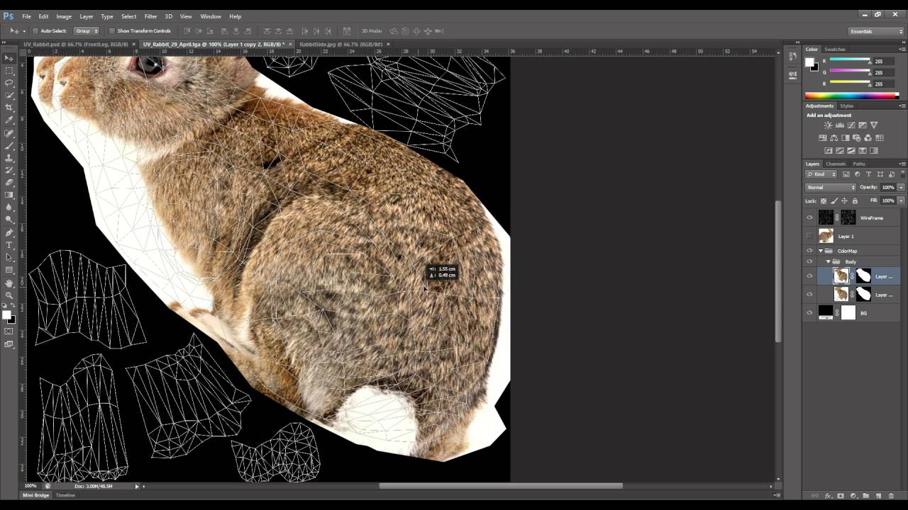 Rabbit Mapping Part 2 - Mapping (MAYA & Photoshop) - Audio Update ...