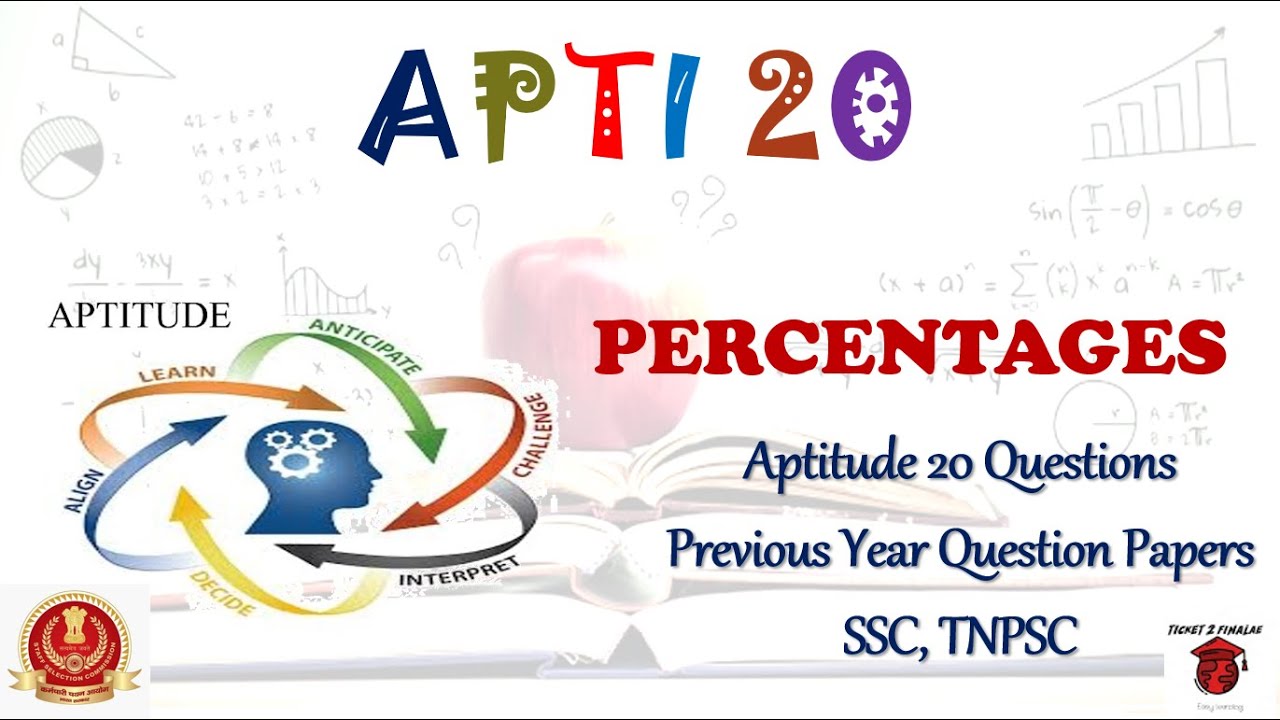 APTI 20 | Percentages | Aptitude Questions | Previous year question ...