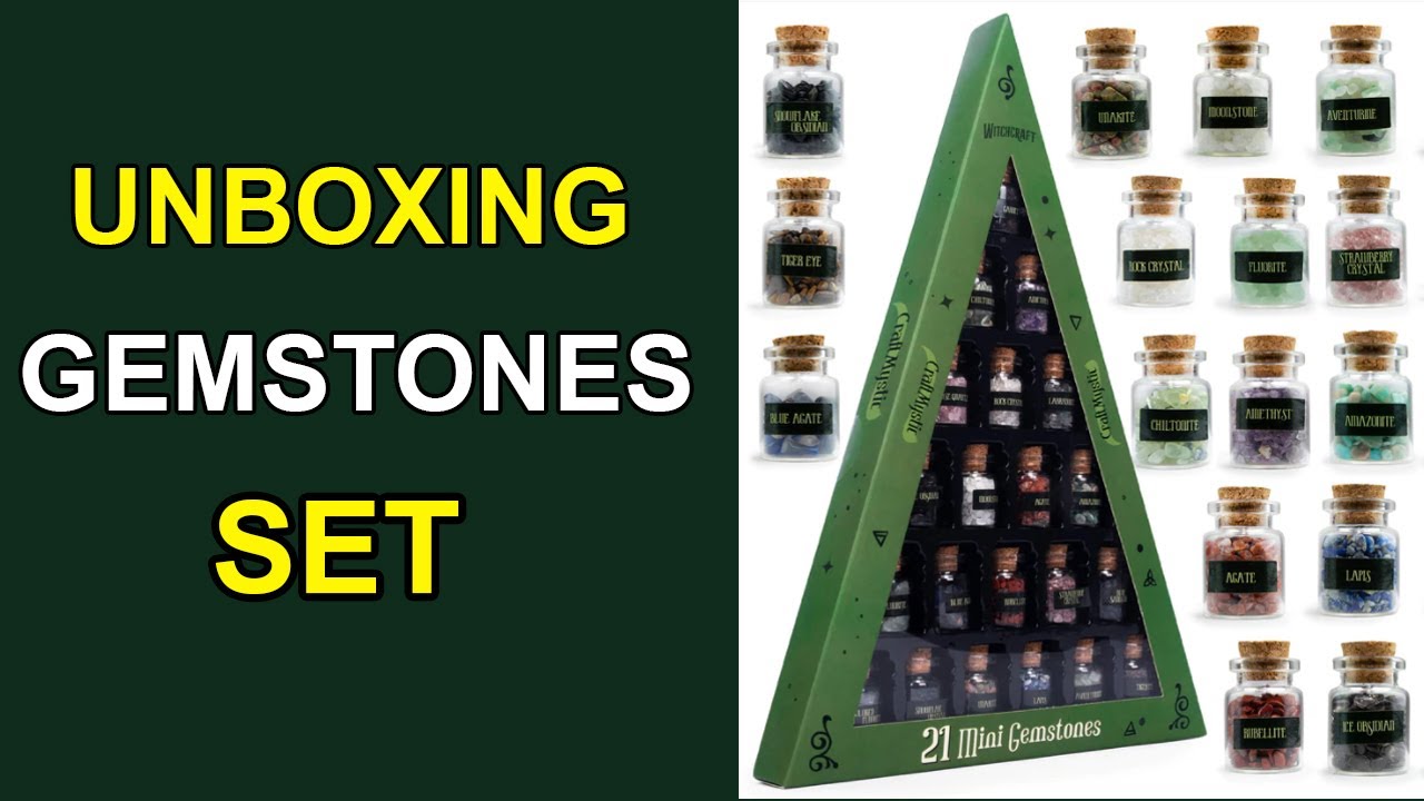 Mini Gemstones Set Unboxing Video | Crystal gemstones | Craft Mystic ...
