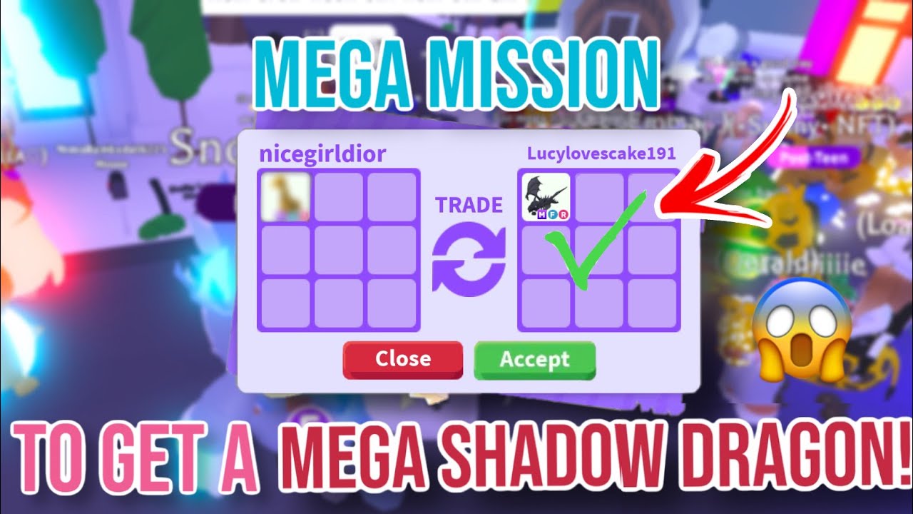 MEGA MISSION To Get A MEGA SHADOW DRAGON In Adopt Me! - YouTube