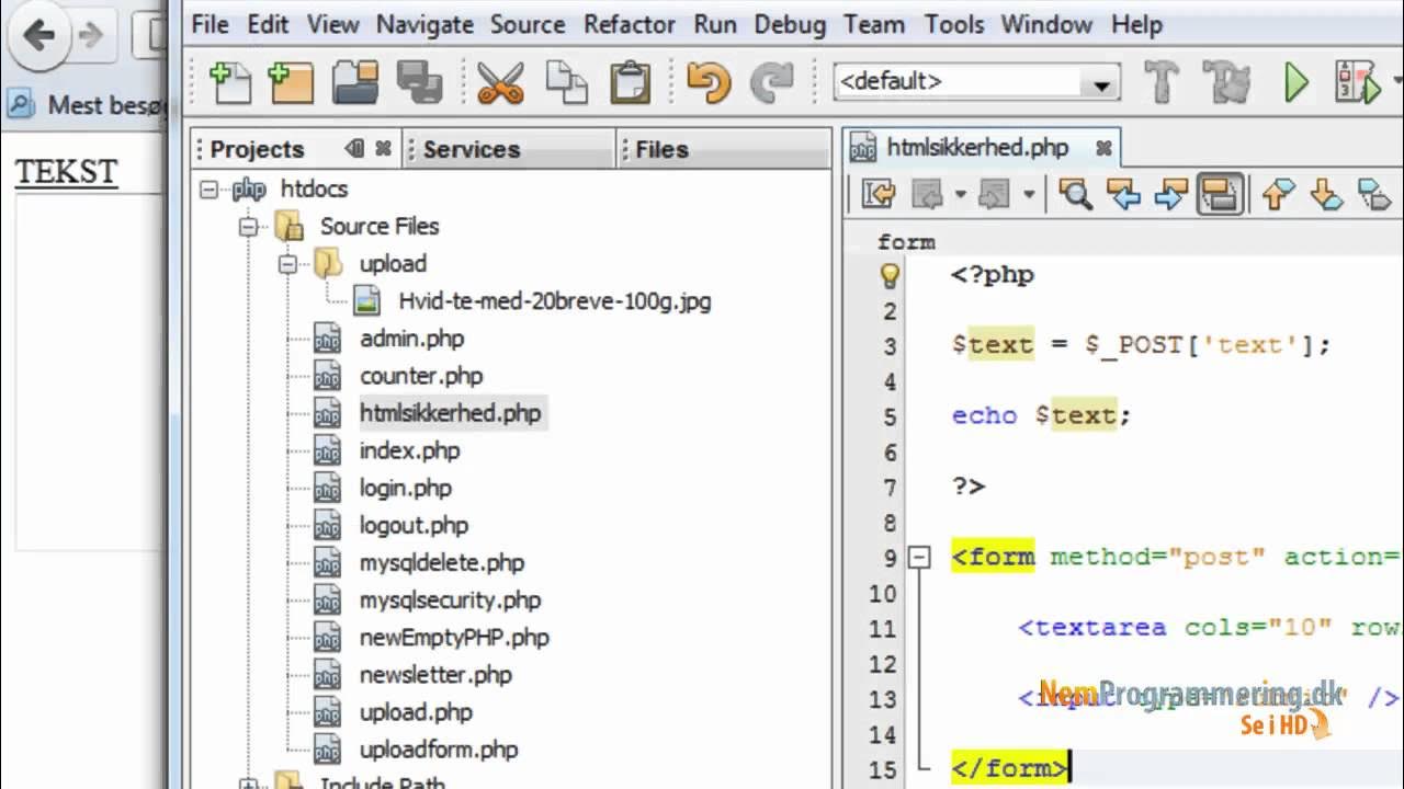 PHP kursus / tutorials for begyndere #21 Formular sikkerhed i php - YouTube