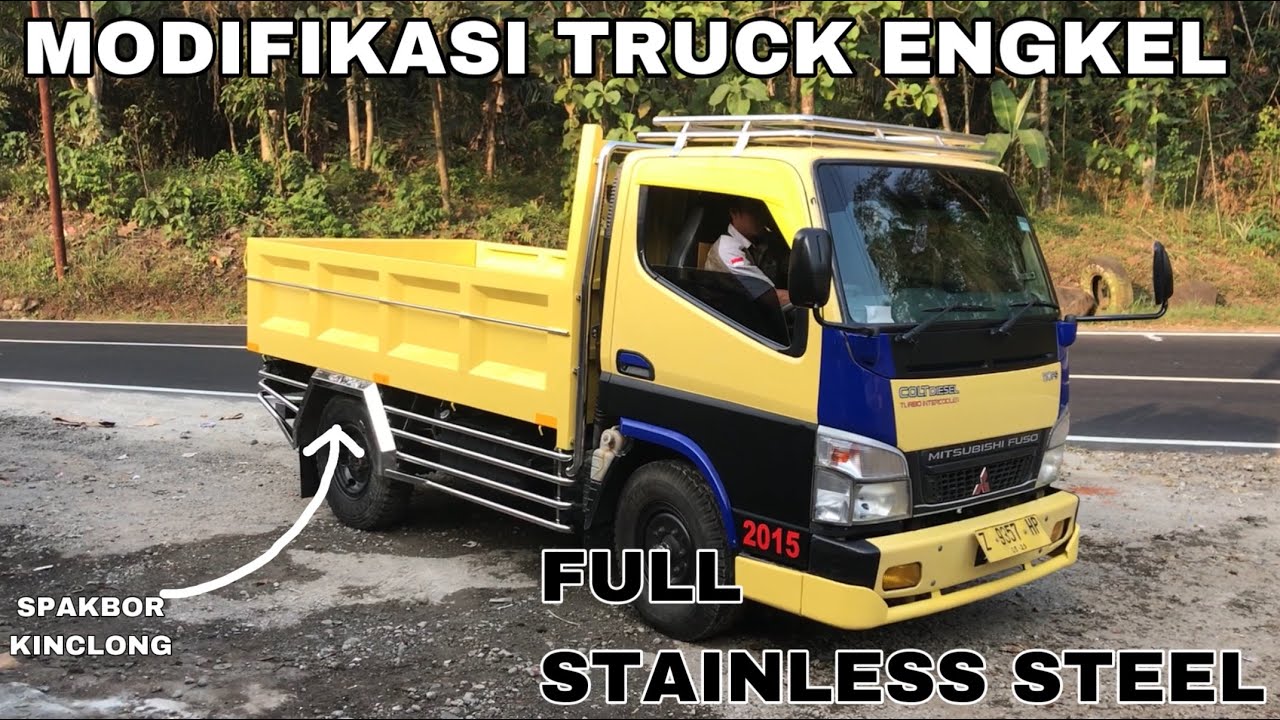 MODIFIKASI MOBIL TRUCK ENGKEL COLT DIESEL STAINLESS STEEL - YouTube