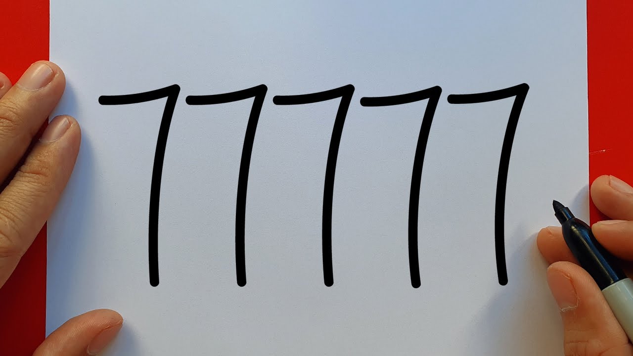 HOW TO DRAW EASY AIRPLANE FROM NUMBERS 77777 || TUTORIAL PLANE DRAWING ...