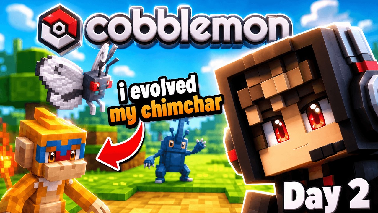I Evolved My Chimchar | cobblemon episode 2 Hindi - YouTube
