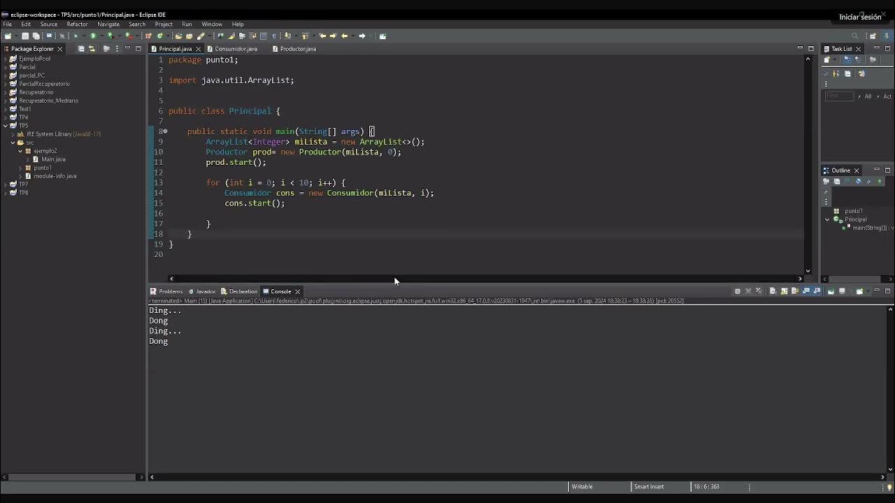 Programación Concurrente (Practica) 05/09/24 - YouTube