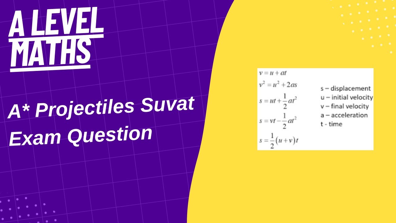 A* Projectiles Suvat Exam Question- A Level Maths - YouTube
