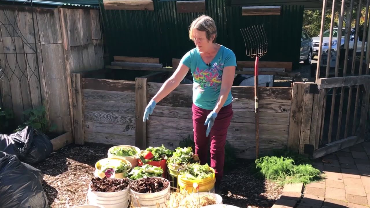 How to Compost using a Three Bin System - YouTube