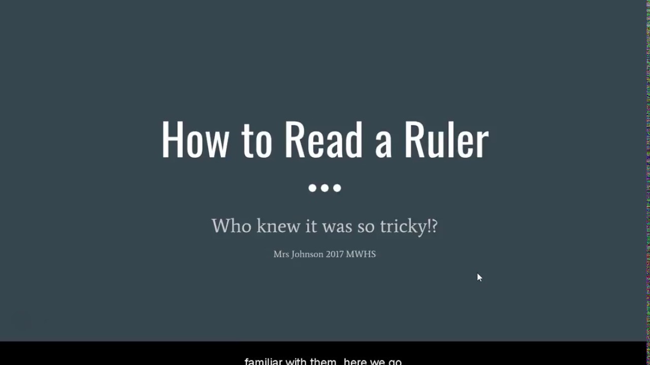 how to read a ruler - YouTube