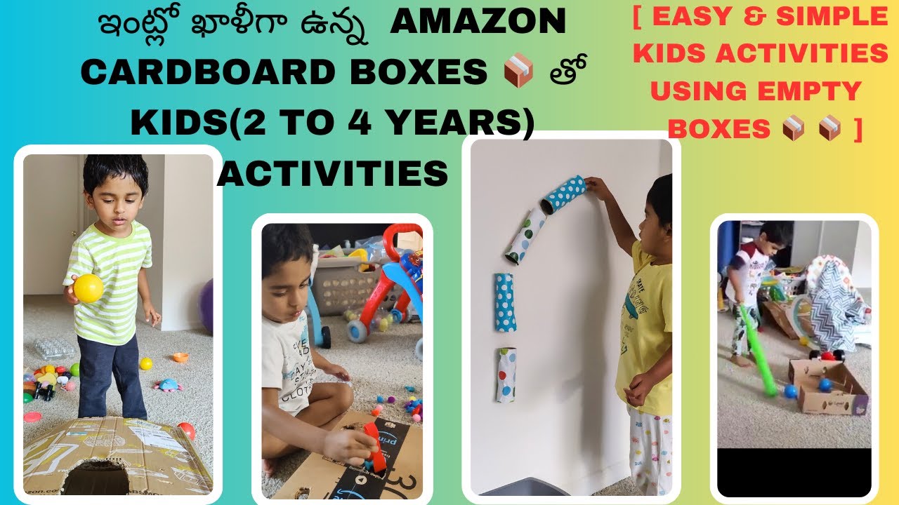 Amazon Cardboard box activities for kids 💁 screen time reducing ...