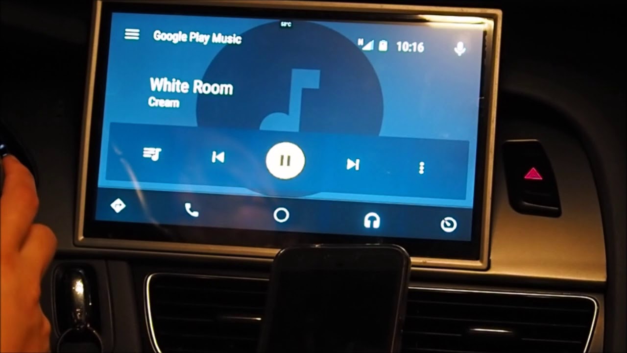 Android Auto demonstration on RS Nav GPS for Audi B8 (Concert, Symphony ...