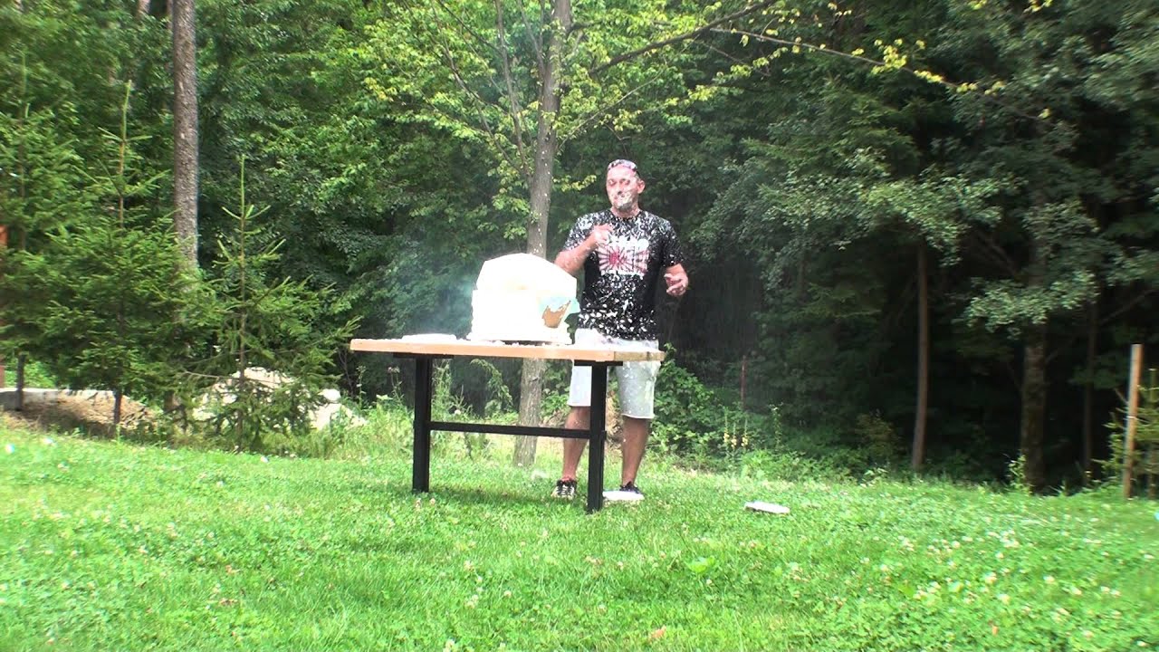 Best Birthday Prank 2014 Exploding Cake - YouTube