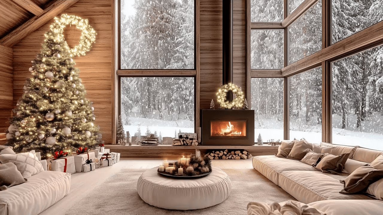 🎄Quiet Christmas Symphony 2025 in Cozy Forest Villa. Elegant Christmas ...
