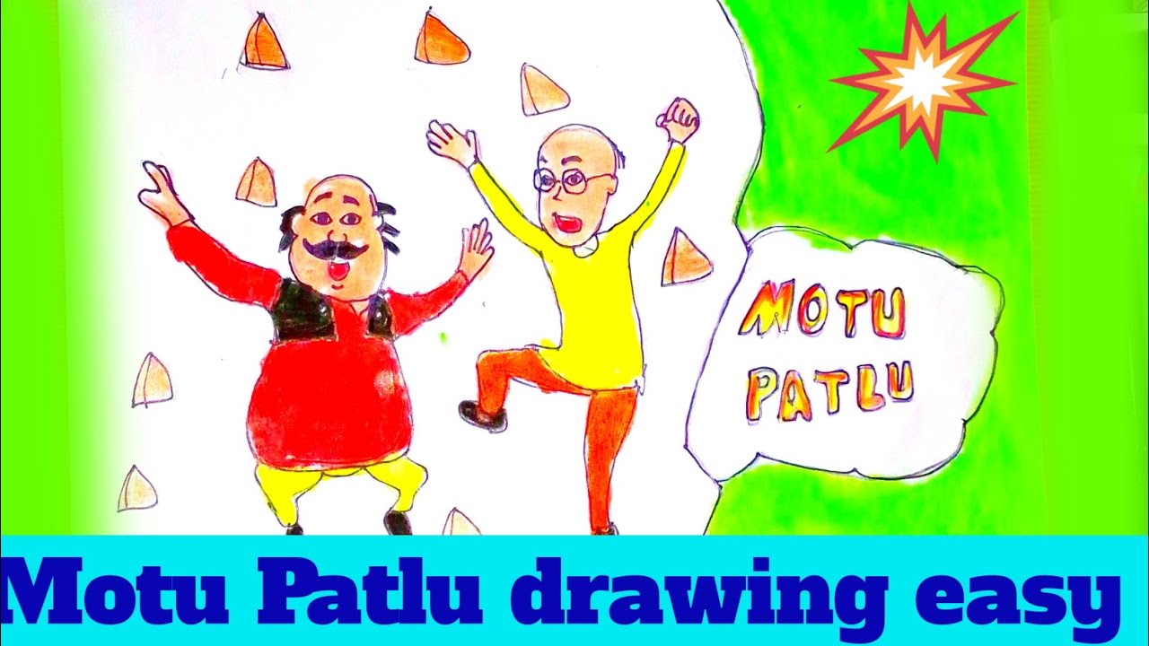 how to draw Motu Patlu drawing easy step-by-step from aditya art'25 a ...