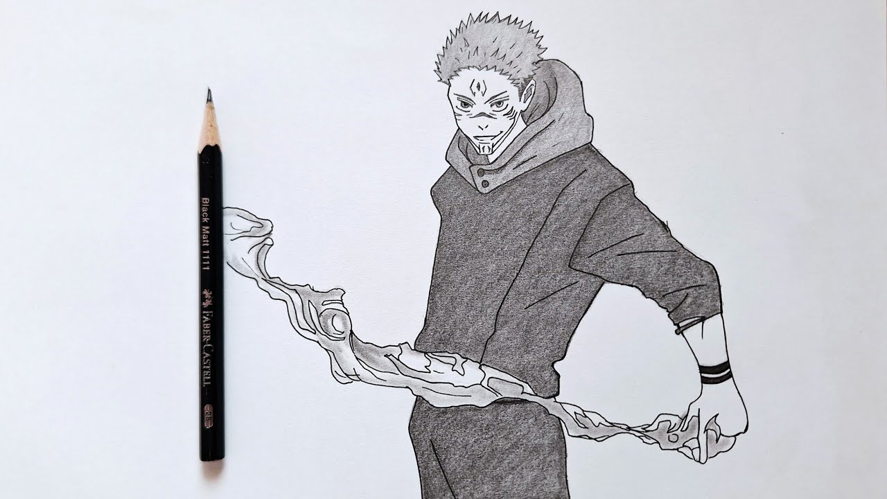 How to draw Sukuna Use Fire Arrow | step by step | Jujutsu Kaisen - YouTube