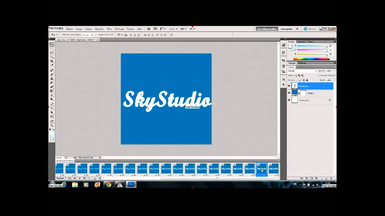 Faire une animation avec photoshop cs5 - YouTube