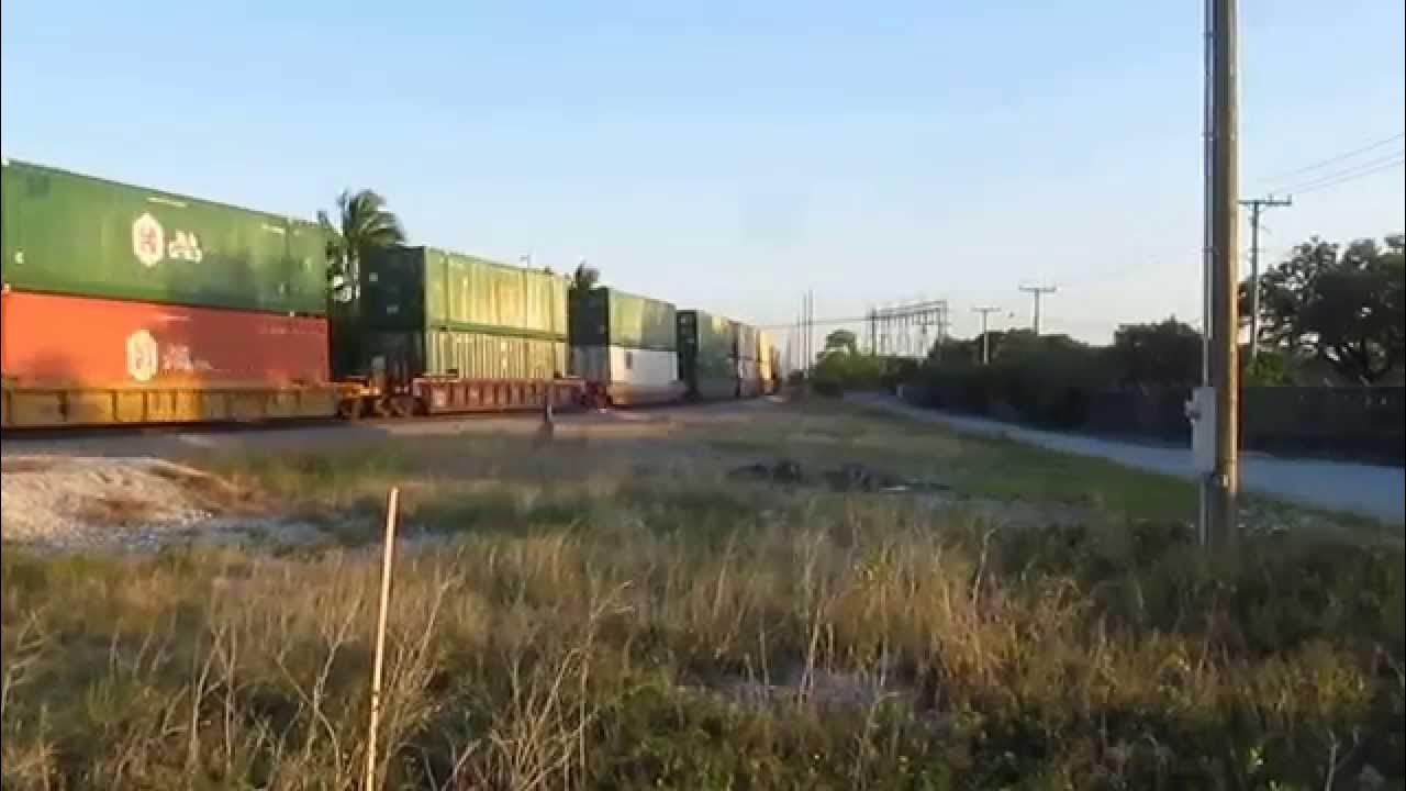 FEC Train 222 Crossing Griffin Rd. - YouTube