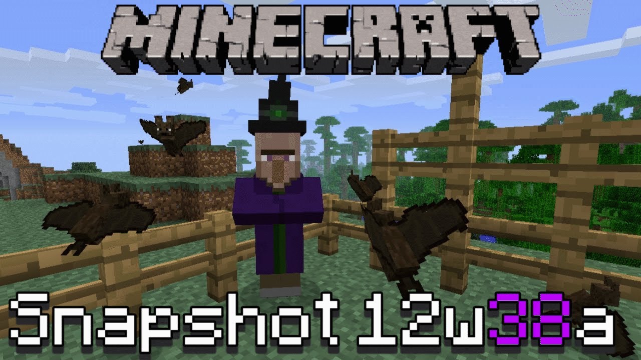 Minecraft Snapshot 12w38a: La Strega e i Pipistrelli - YouTube