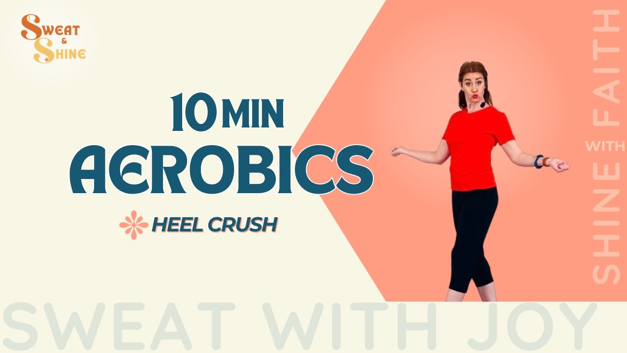 10 min high energy workout - Heel Crush aerobics class - - YouTube