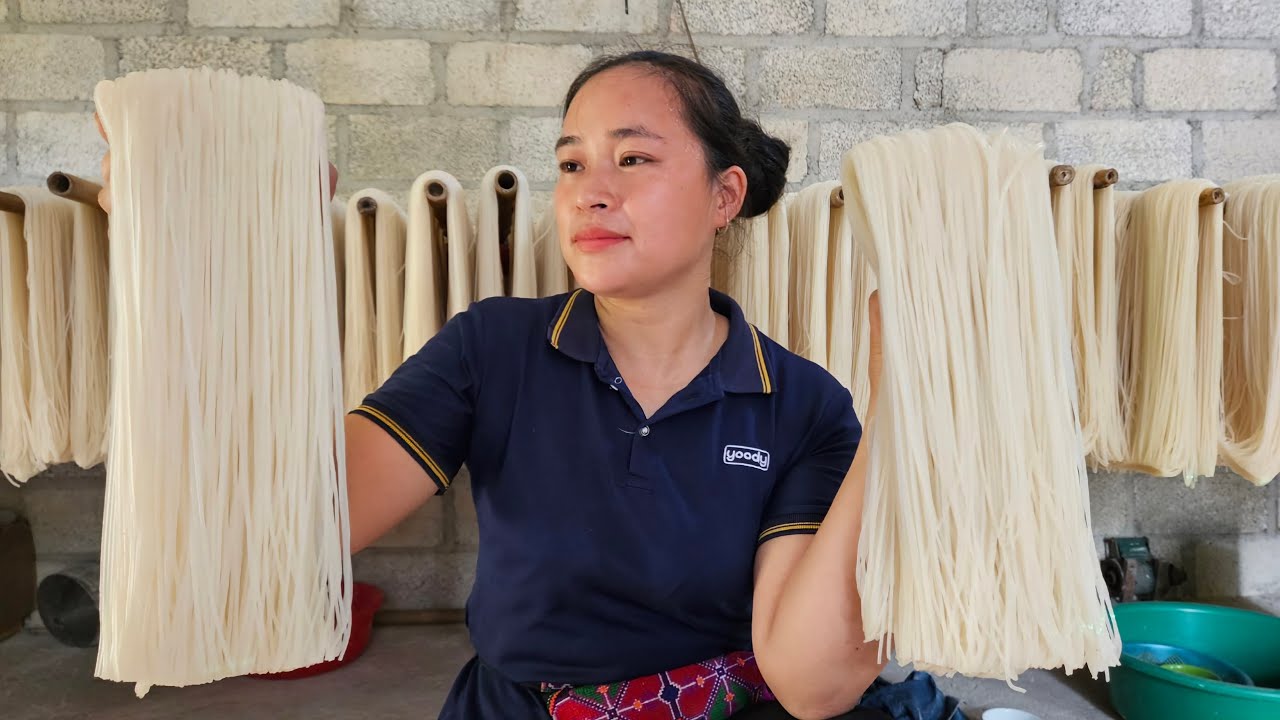 How To Rice Noodle Drying And Preserving Cooking Lý Thị Ca Youtube
