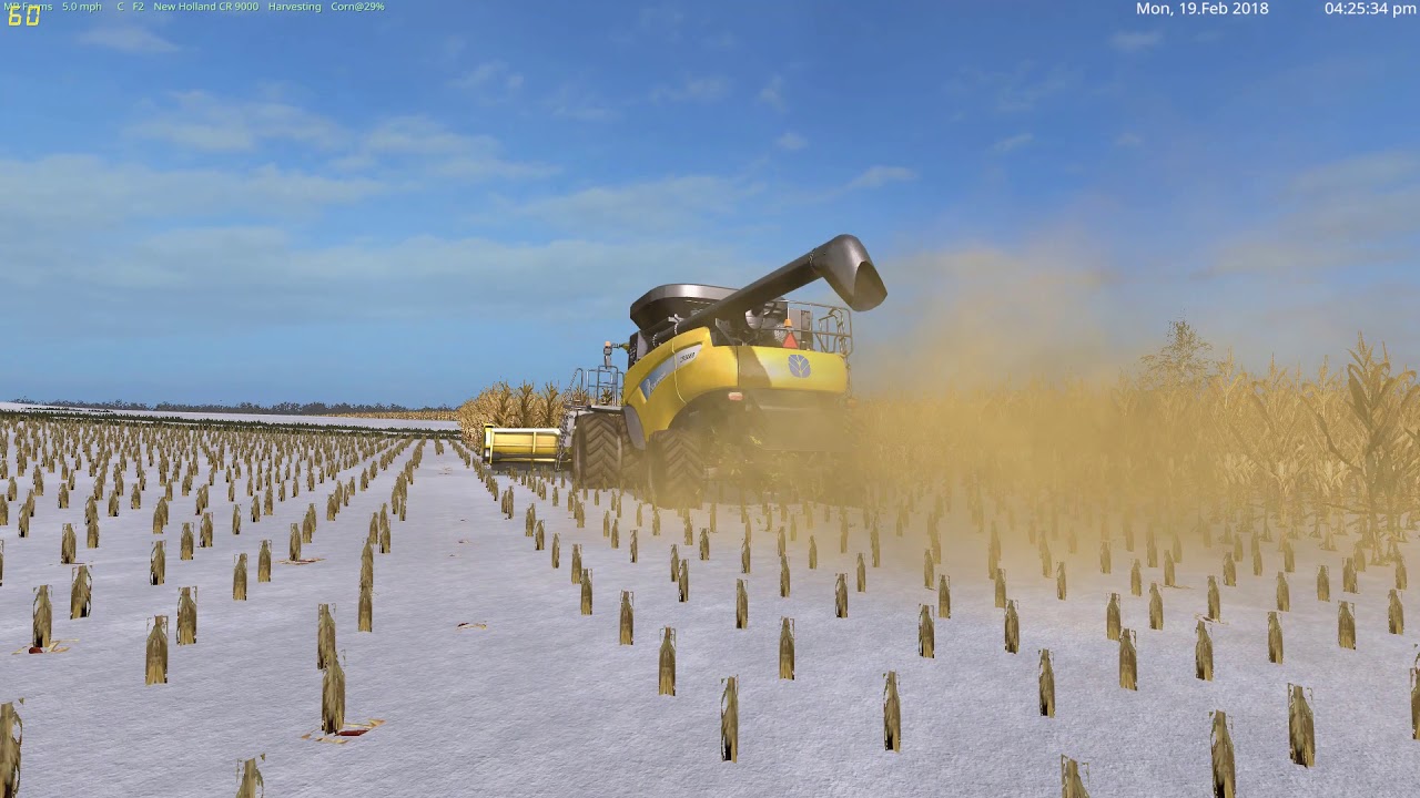 FS17 Autumn Oaks Series- Harvesting Corn in the Snow! - YouTube