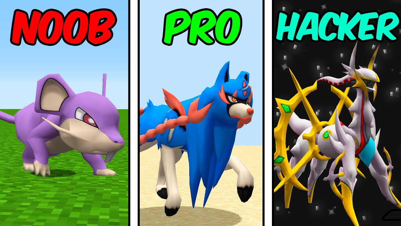Pokémon de NOOB vs PRO vs HACKER no Pixelmon! - YouTube