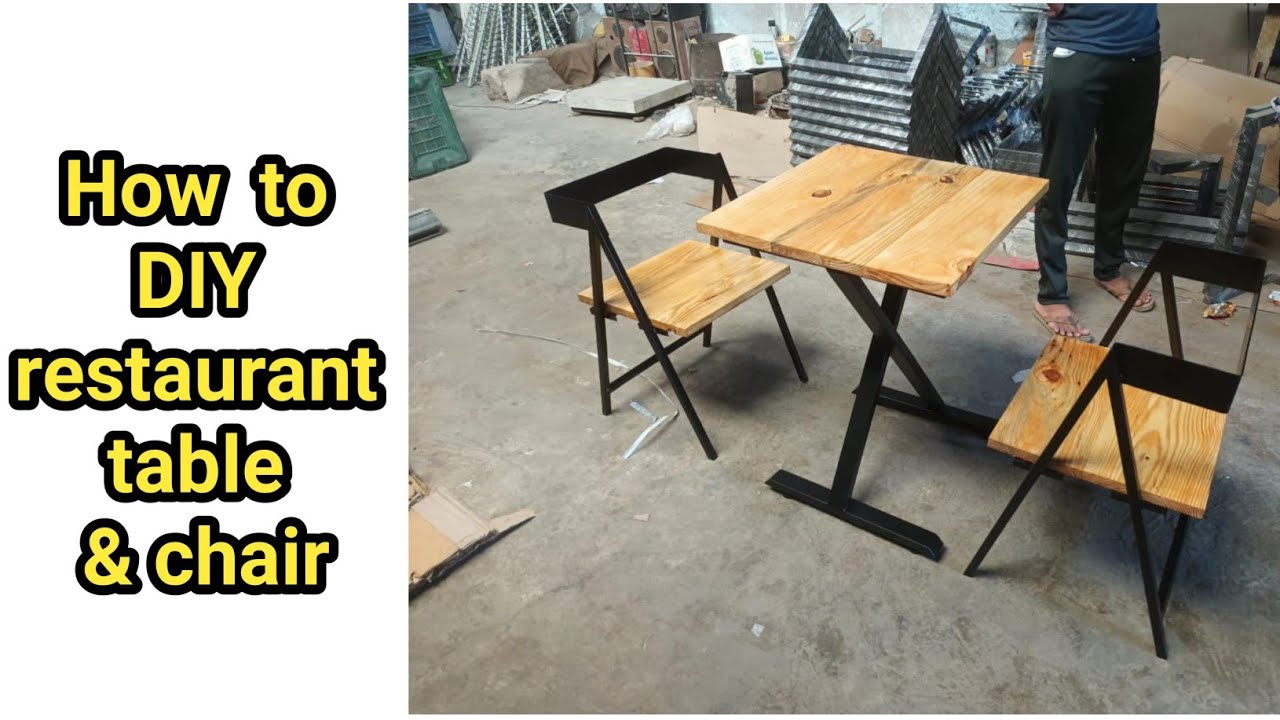 How to DIY | Restaurants table & chair with wooden(@fabrication 5 star ...
