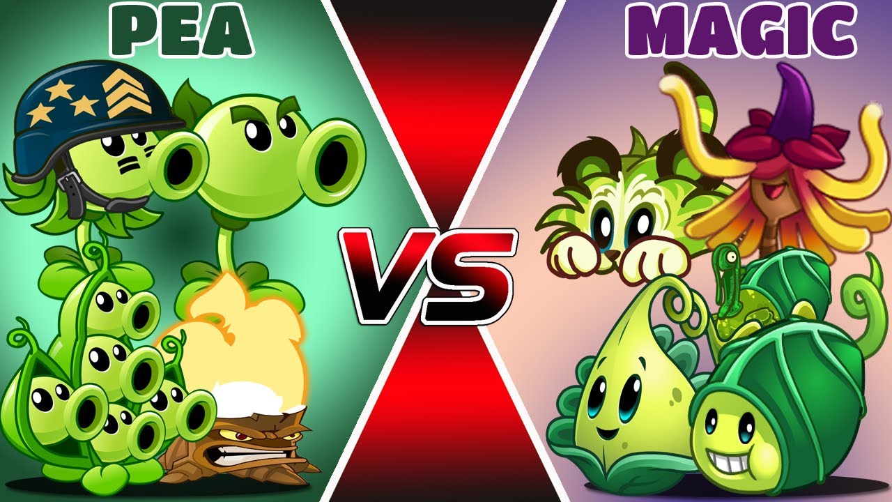 PvZ 2 Team Plant Pea Vs Magic-That Team Can Win? - YouTube