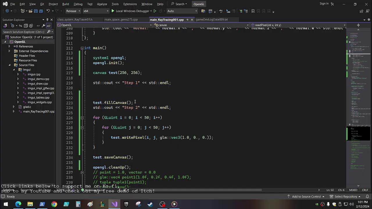 Ray Tracer Challenge Canvas Fixed Pt2 C Opengl Solo Indie Game Dev Youtube