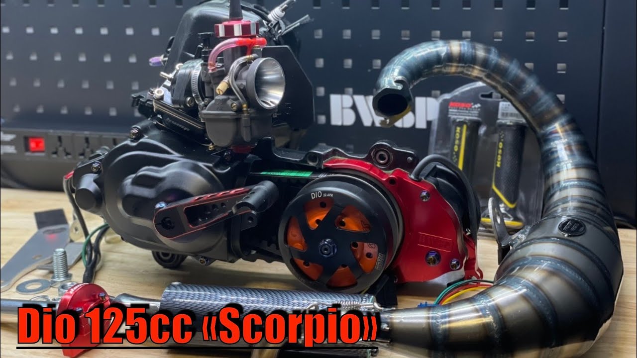 Dio 125cc a/c engine assembly "Scorpio" edition Bwsp plug and play kit ...