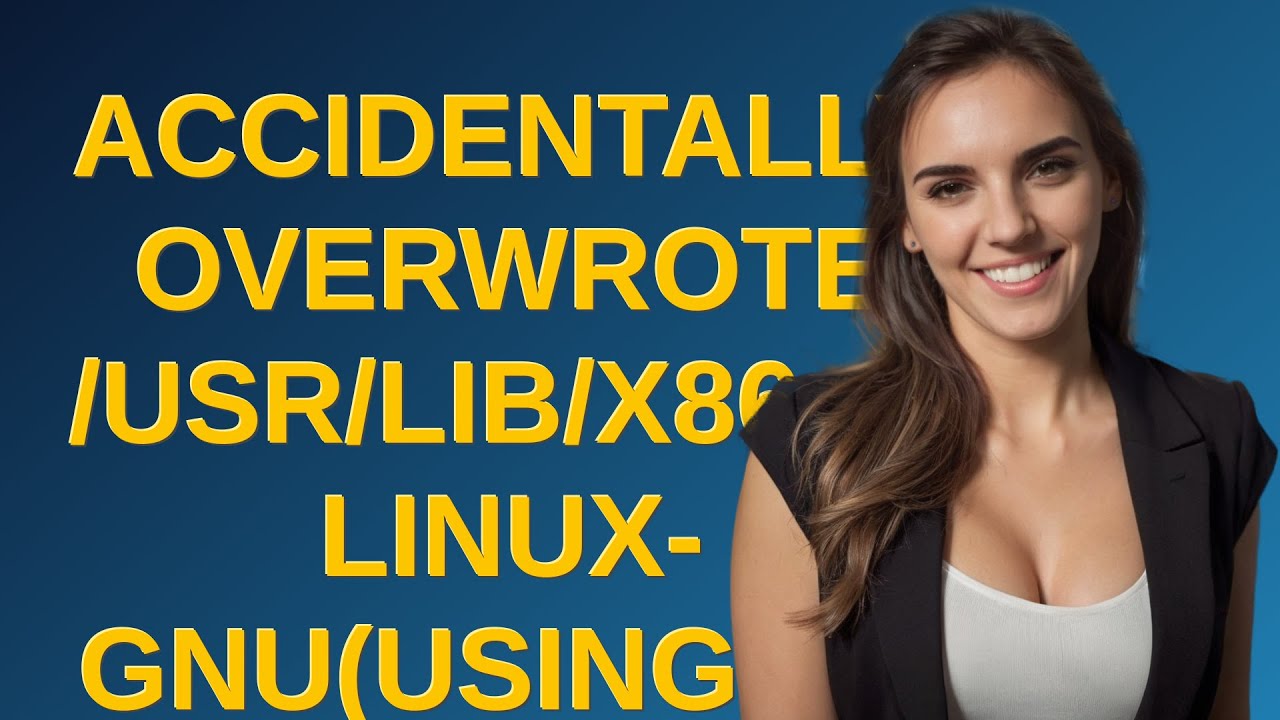 Unix: Accidentally overwrote /usr/lib/x86_64-linux-gnu(using mv command ...
